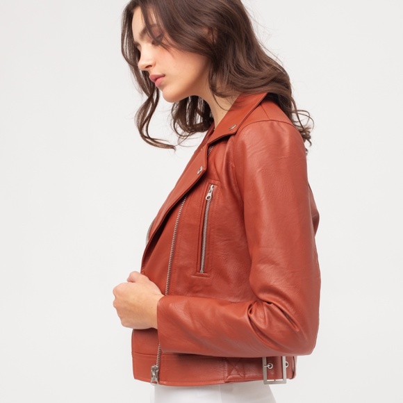 Love Tree | Jackets & Coats | Rain On Me Red Vegan Leather Jacket ...